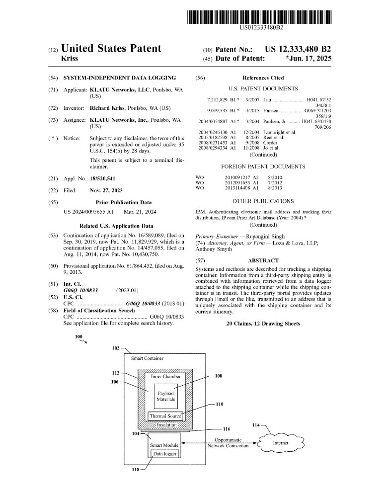 KLATU Patents Universal Cold Chain Monitoring Technology | 14th Patent ...